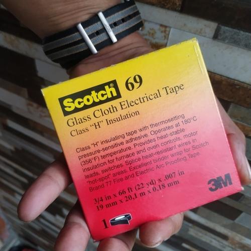 Jual 3M Scotch 69 Glass Cloth Electrical Tape 0 to 200 Degree C 3000v ...
