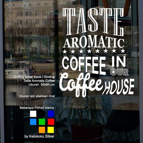 Jual Wall Sticker Taste Aromatic Kaca Dinding Cafe Resto Cutting Stiker ...