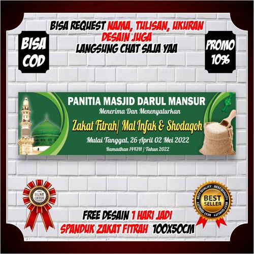 Jual Spanduk Banner Zakat Fitrah Panitia Masjid custome berkualitas ...