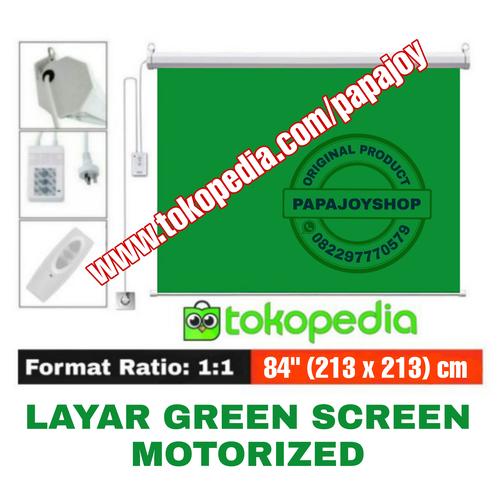 Jual Layar Green Screen Motorized 213 x 213 Centi Meter Background ...