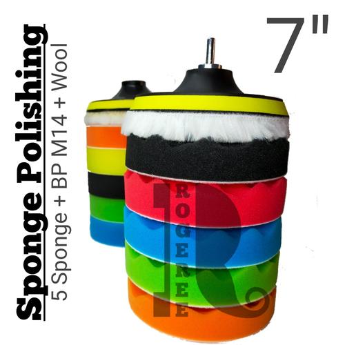 Jual 7 pcs (7 Inch)Sponge Polishing/Busa poles Mobil/Perawatan Mobil ...