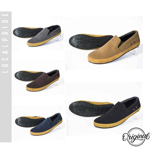 Jual Sepatu Slip On Pria Casual Original BLACK MASTER BM AGE - Cokelat ...