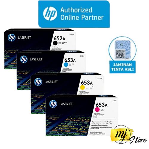 Jual Toner HP 652a 653a Original LaserJet Cartridge Black Magenta Cyan ...