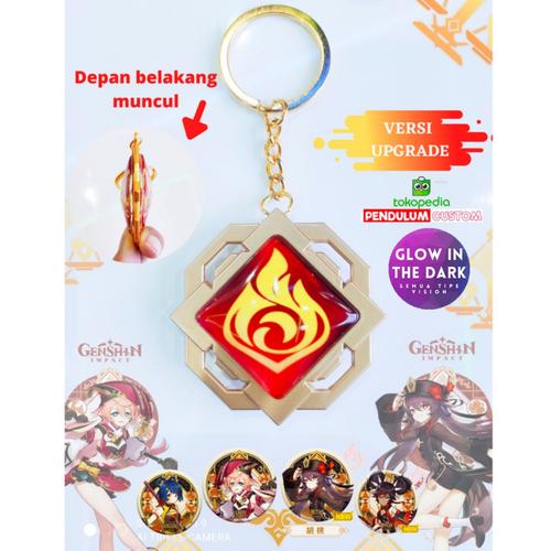 Promo Gantungan kunci Vision Genshin Impact keychain PYRO Liyue Premium ...