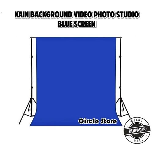 Jual Kain Background Foto Studio Biru / Kain Backdrop Blue Screen ...