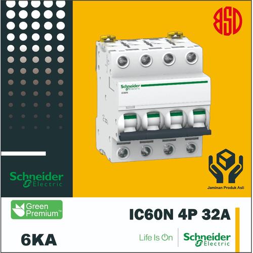 Jual Mcb Schneider iC60N Acti9 4P 32A Original SNI, 4phase 32ampere 4pole - Jakarta Barat - Bumi ...