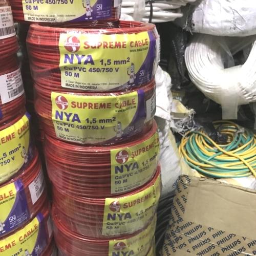Jual Kabel Listrik TUNGGAL SUPREME NYA 1.5MM Nya 1,5mm 100M 50M Meter 1x1.5 - 50Meter - Jakarta ...