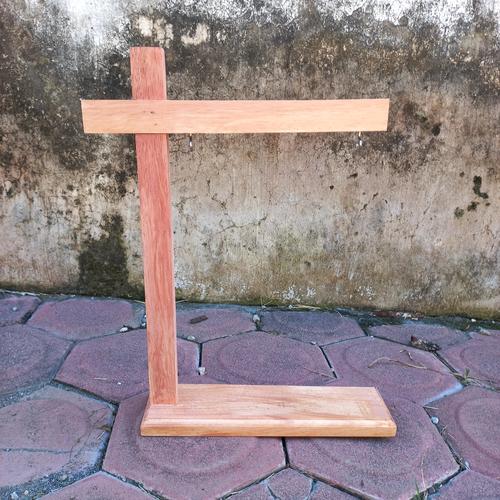 Jual Stand menu A4/menu standing/wooden display stand/pajangan menu ...