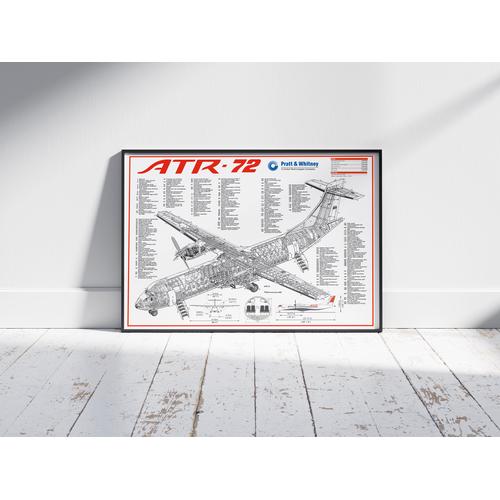 Jual Poster Pesawat ATR 72 Cutaway ukuran A3 - Kab. Bogor - Nebula Shop ...