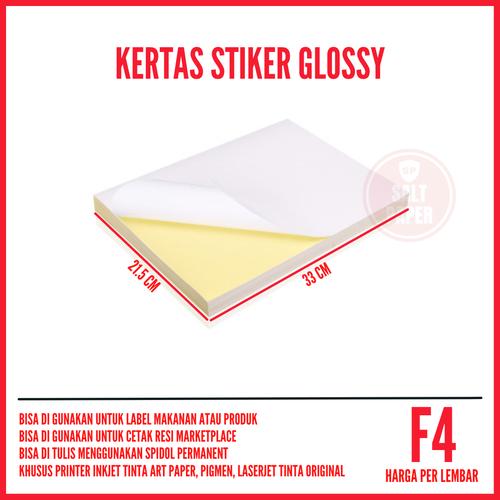 Jual Kertas Stiker Chromo Glossy F4 - 1 lbr / Kertas Stiker / Sticker ...
