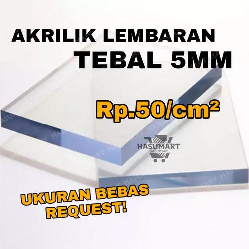 Jual Akrilik Lembaran 5mm Bebas Custom! Rp.50/cm² (Kaca Acrylic Sheets ...
