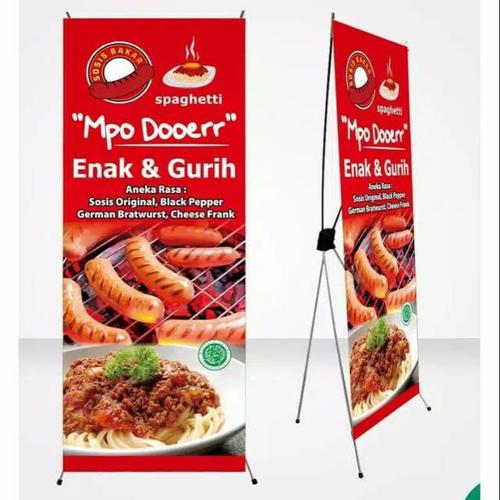Jual Stand X banner penyangga banner promosi besi 60 x 160 cm - Kab ...