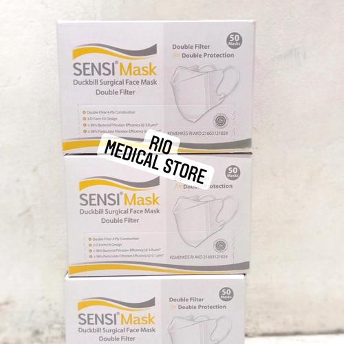 Jual sensi mask duckbill 3 ply isi 50 pcs free bubble wrap dan kardus ...