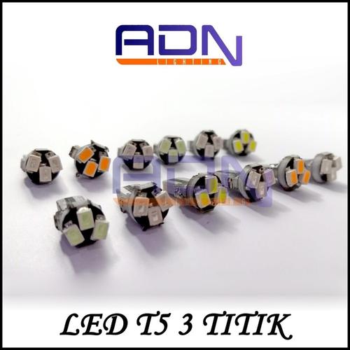 Jual Lampu LED SpeedoMeter Dashboard Led T5 W1.2W 3 SMD Mobil Motor ADN ...