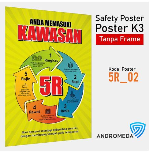 Jual Safety poster K3 : Kawasan 5R_60x80 cm - Kota Bandung - Safety ...