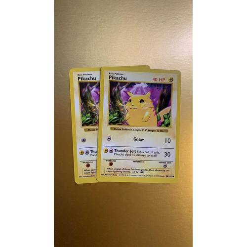 Jual Pikachu SHADOWLESS base set english tcg 1 card NM pokemon kartu ...