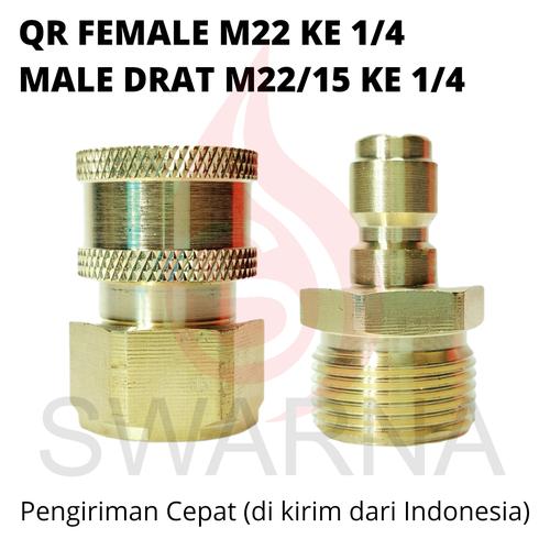 Jual Quick Release M22 Male dan M22 Female Mesin dan Selang Jet Cleaner ...