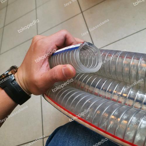 Jual selang spring 1,5 inch Transparan / spring hose clear 1 1/2 in ...