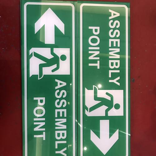 Jual Sigh akrilik Assembly point ukuran 30x10cm - Jakarta Barat - Garda ...