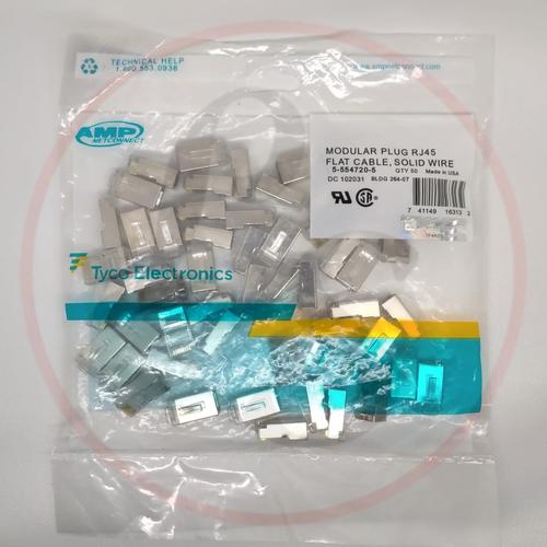 Jual Connector AMP RJ45 isi 50 cat5e cat6 PLAT BESI - Kota Bandar ...