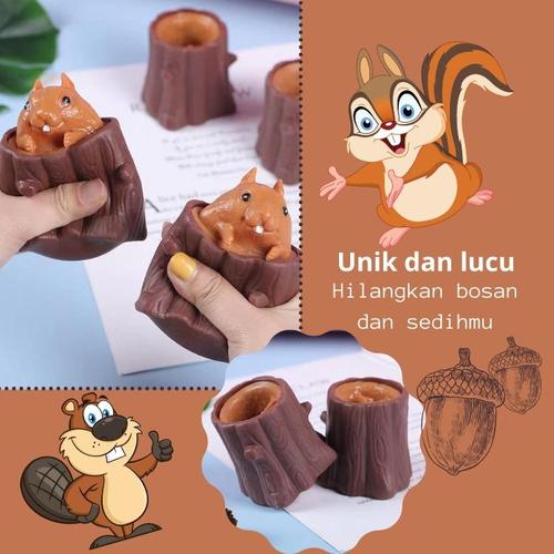 Jual Squishy Tupai Squirell Squeeze Pop It Fidget Tiktok ADHD Mainan ...