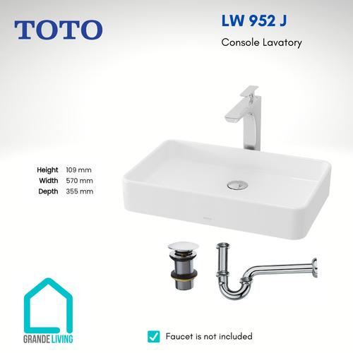 Jual TOTO Wastafel Keramik Meja LW 952 J LW952J Body dan Afur Set ...