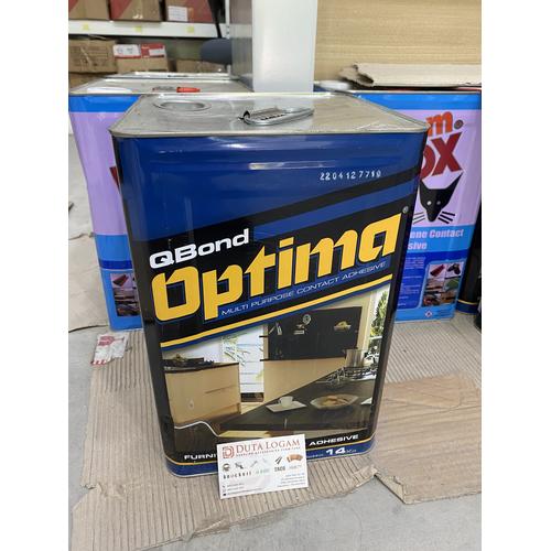 Jual LEM QBOND OPTIMA LEM KUNING 14 KG BLEK BESAR COCOK UNTUK HPL ...