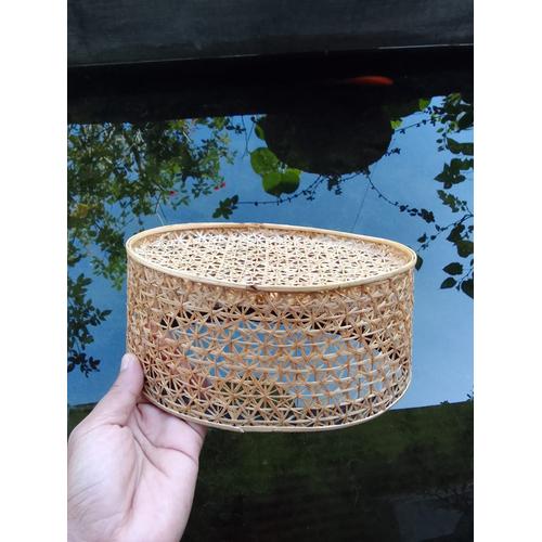 Jual kopiah bambu anyam asli motif gusdur / peci bambu anyaman ...