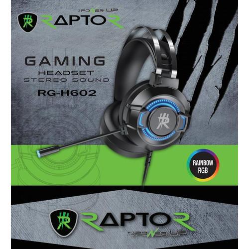 Jual Headset Gaming RAPTOR RG-H602 Rainbow RGB Raptor RG-H602 Stereo ...