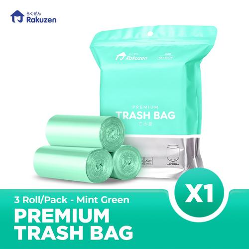 Jual Rakuzen Premium Trash Bag - Kantong Sampah Uk. 45 x 50 - Mint ...