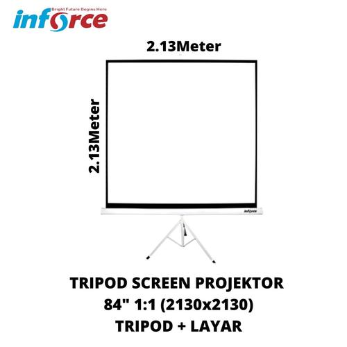 Jual Tripod Screen Projector 84'' 1:1(2130X2130) / Layar Proyektor Inforce - Kota Denpasar ...