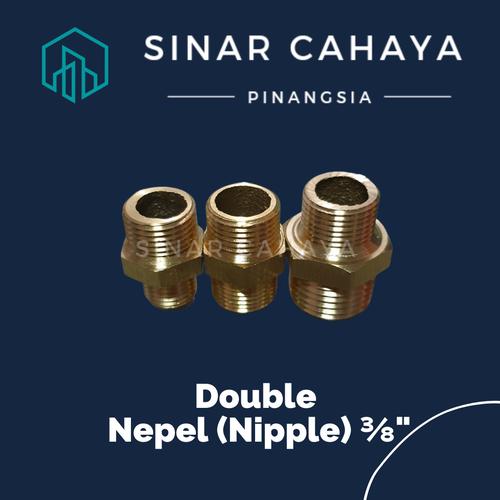 Jual Double Nipple / Nepel Kuningan 3/8" x (1/4", 3/8", 1/2") - 3/8" x 1/4" - Jakarta Barat ...