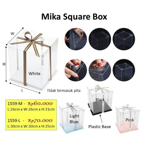 Jual Mika Square Box 1599 Box Mika Bloombox Box Hampers Box Parcel ...