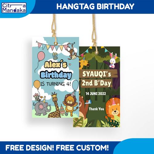 Jual Label Souvenir Ulang Tahun 1 Sisi |Hang Tag Ulang Tahun Anak ...