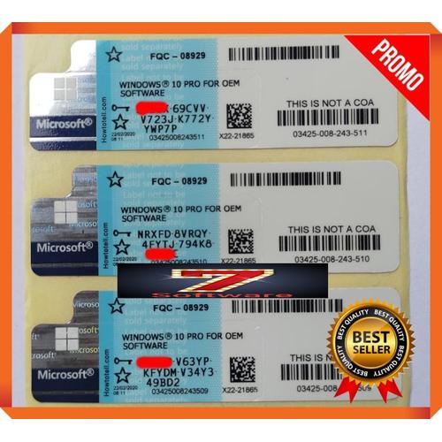 Jual COA Wind 10 Pro OEM original Garansi Lifetime Bonus DVD dan Logo ...