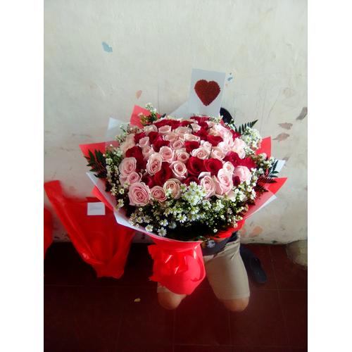 Jual Bucket bunga mawar fresh hadiah anniversari kado ulang tahun ...