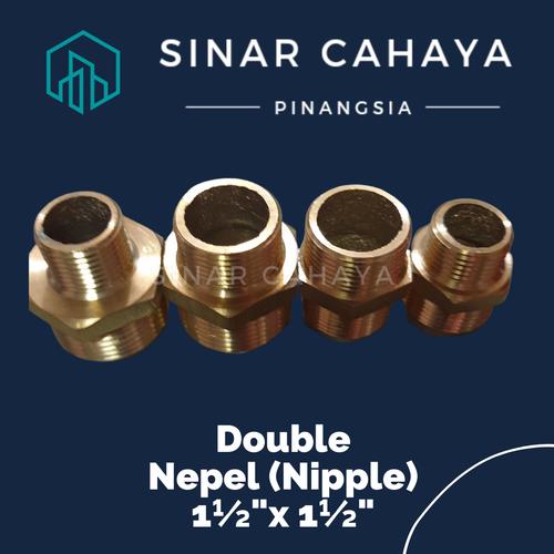 Jual Double Nipple / Nepel Kuningan 1 1/2" x 1 1/2" - Jakarta Barat - Sinar Cahaya Pinangsia ...