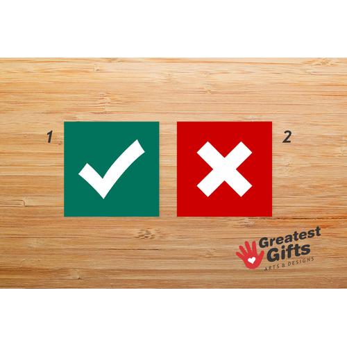 Jual Stiker tanda duduk kursi CHECKLIST CROSS ceklis silang ...