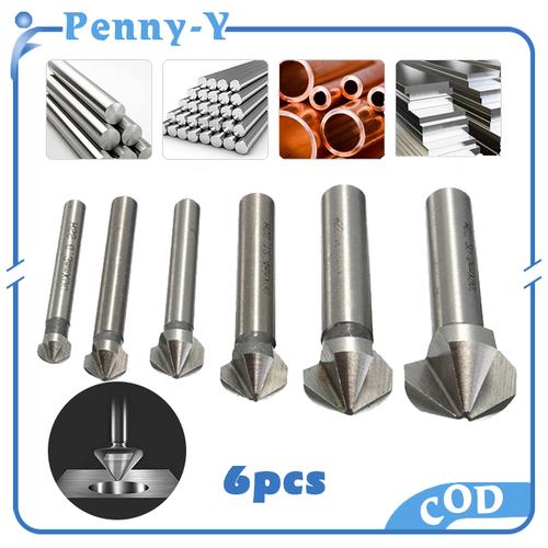 Jual 6pcs Mata Bor Countersink 90° Bahan Hss / Countersink Drill Bit ...