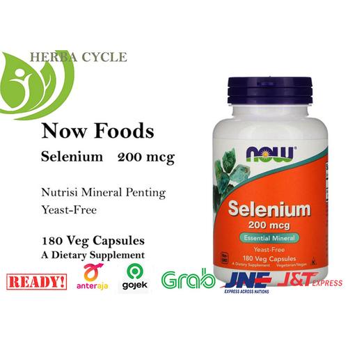 Jual Now Food Selenium 200 mcg (180 Veg) Now Selenium 200 mcg Ori USA ...