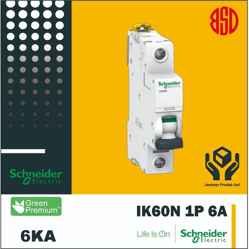 Jual MCB SCHNEIDER ACTI9 IK60N 1 Phase - 6 Ampere ORIGINAL SNI - 1P 6A - Jakarta Barat - Bumi ...