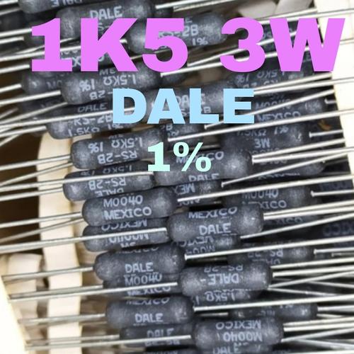 Jual DALE Resistor 1K5 1.5K 1,5K ohm 3W 1% Vishay RS-2B Wirewound ...
