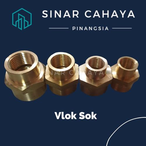 Jual Vlok Sok / V Sok kuningan ukuran 3/4" x 1/2" - Jakarta Barat ...