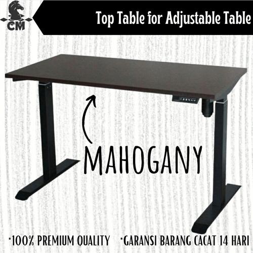 Jual top table meja finishing HPL adjustable table desk - mahogany, S ...