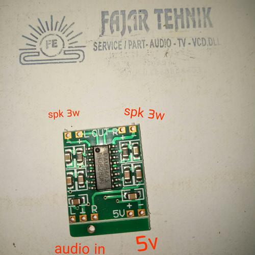 Jual power ampli mini 5vol 6watt - ampli mini 5v 6w stereo - pcb power ...