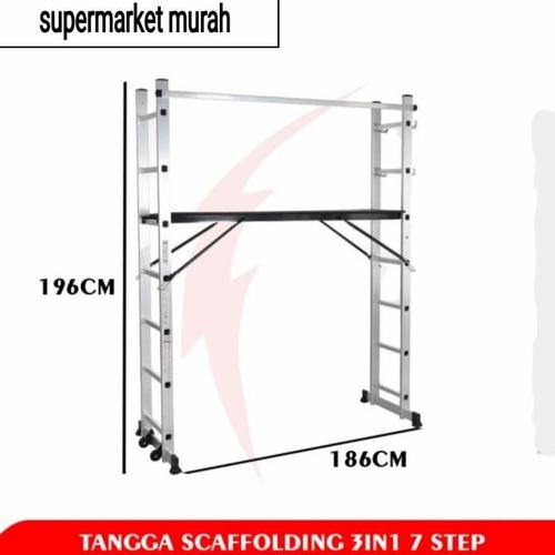 Jual Tangga Lipat Model H Tangga Scaffolding 3In1 7Step Lebar 1,8 Meter ...