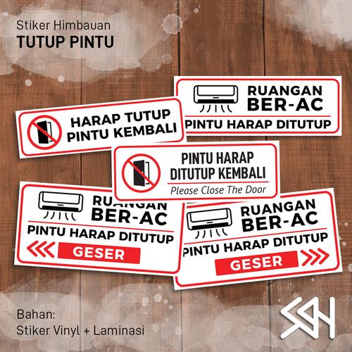 Jual Sticker Stiker | Tutup Pintu Ruangan AC | Geser | Bahan Vinyl ...