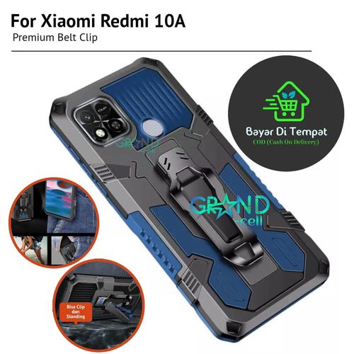 Jual Case HP for Xiaomi Redmi 10A Casing Armor Belt Clip Standing ...
