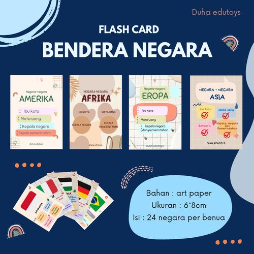 Jual flash card bendera negara edukasi - Afrika - Kab. Bandung - Duha ...