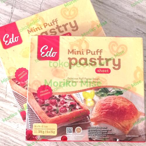 Jual edo puff pastry 375 gr / EDO mini puff pastry sheet 14x14 cm ...